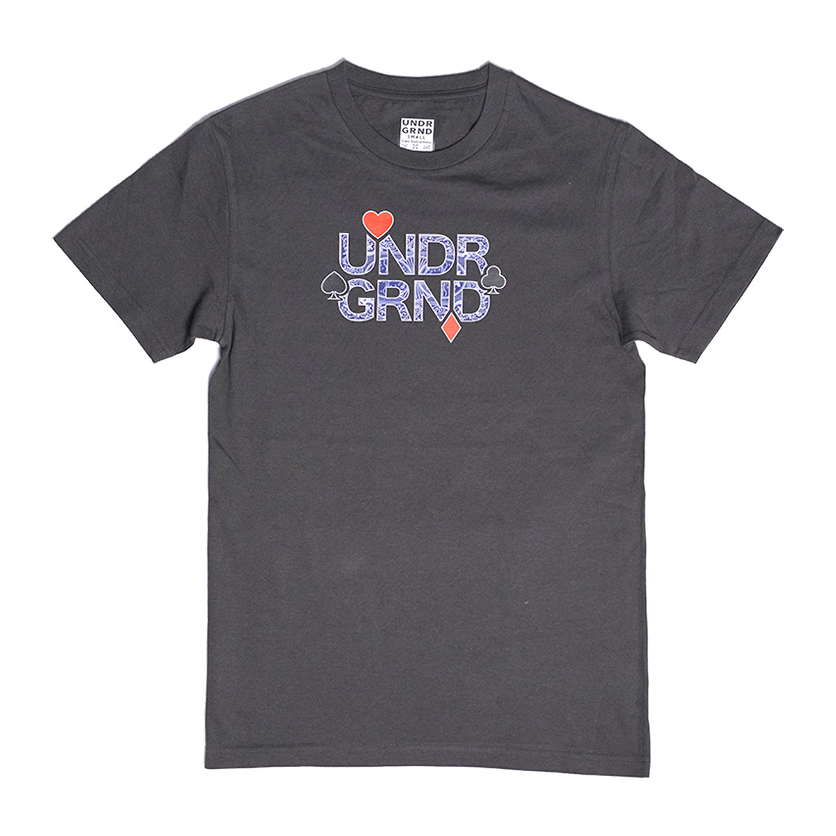 Underground "Cards" T-Shirt - Charcoal | Underground Skate Shop