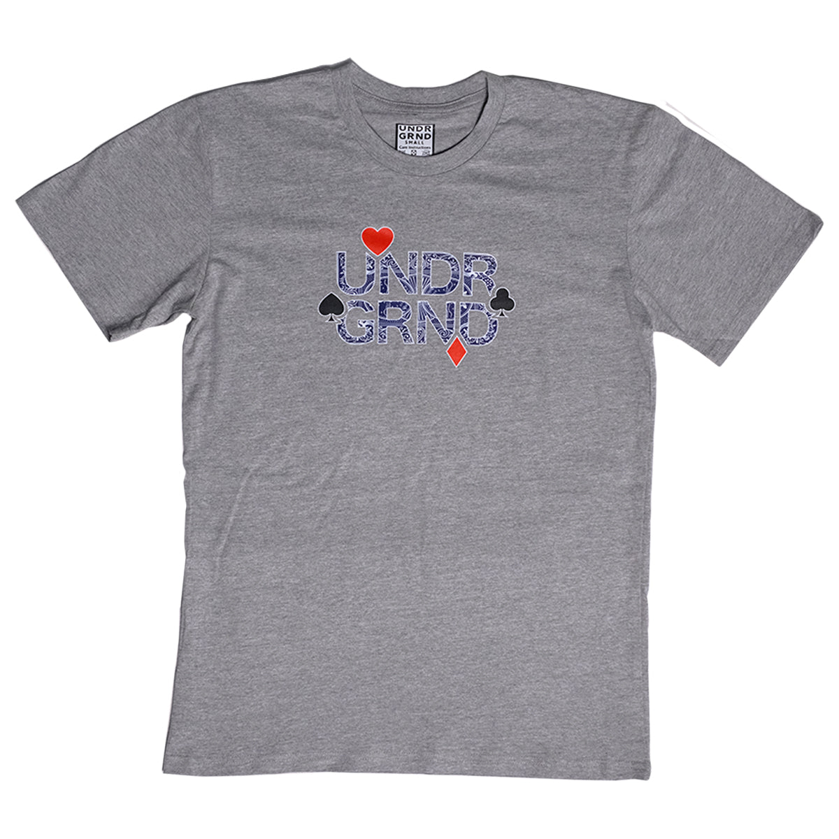 Underground "Cards" T-Shirt - Heather Grey | Underground Skate Shop